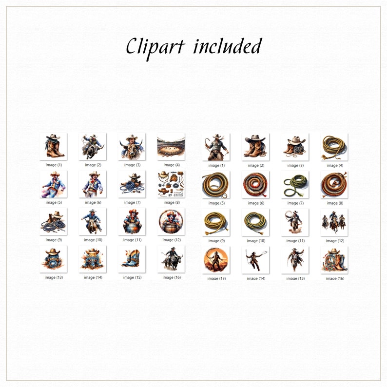 Rodeo Clipart Bundle, Bull Riding Clipart, Cowboy Vector, Bull Design ...