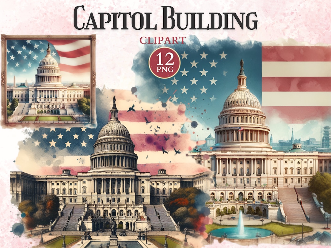 Capitol Building Clipart, Washington DC, Washington Skyline, City ...