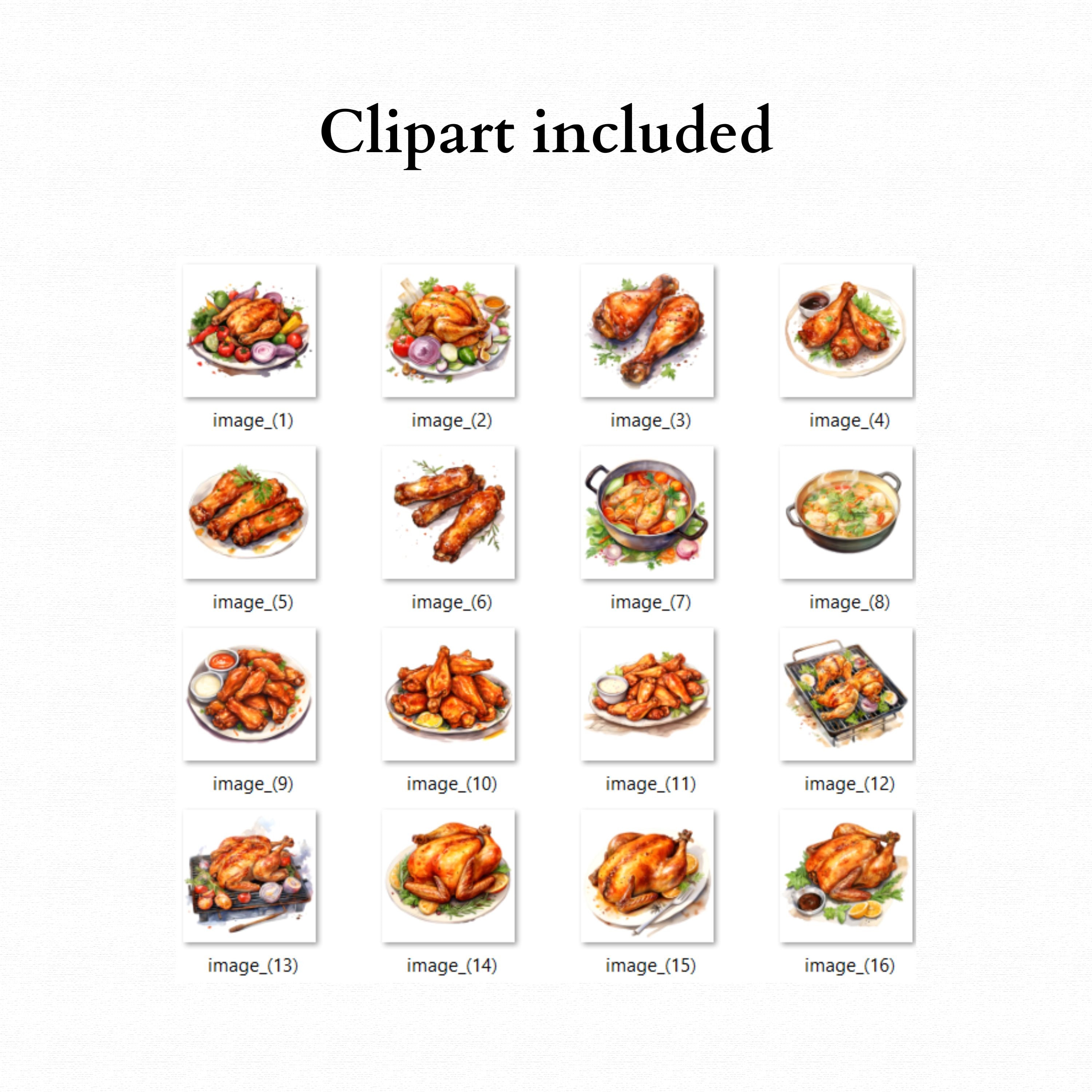 Chicken Clipart Chicken Png Chicken Vector Meat Clipart - Etsy