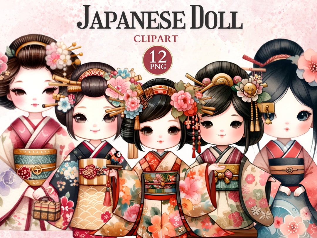 Japanese Doll Clipart, Kokeshi, Japanese Culture, Cultural Symbols ...