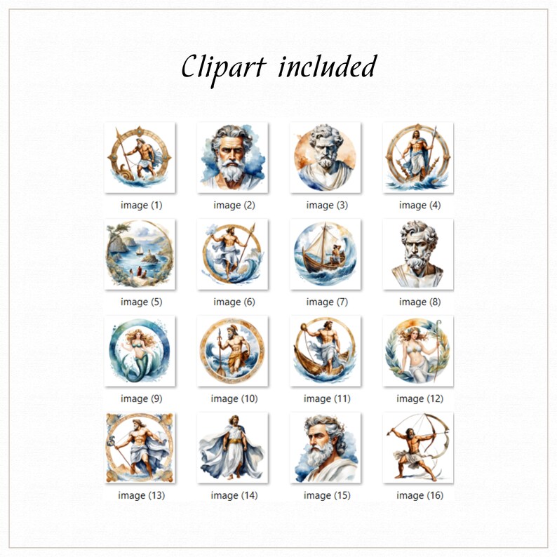 Greek Mythology Clipart, Mythical Creature, Goddess Clipart, Animated ...