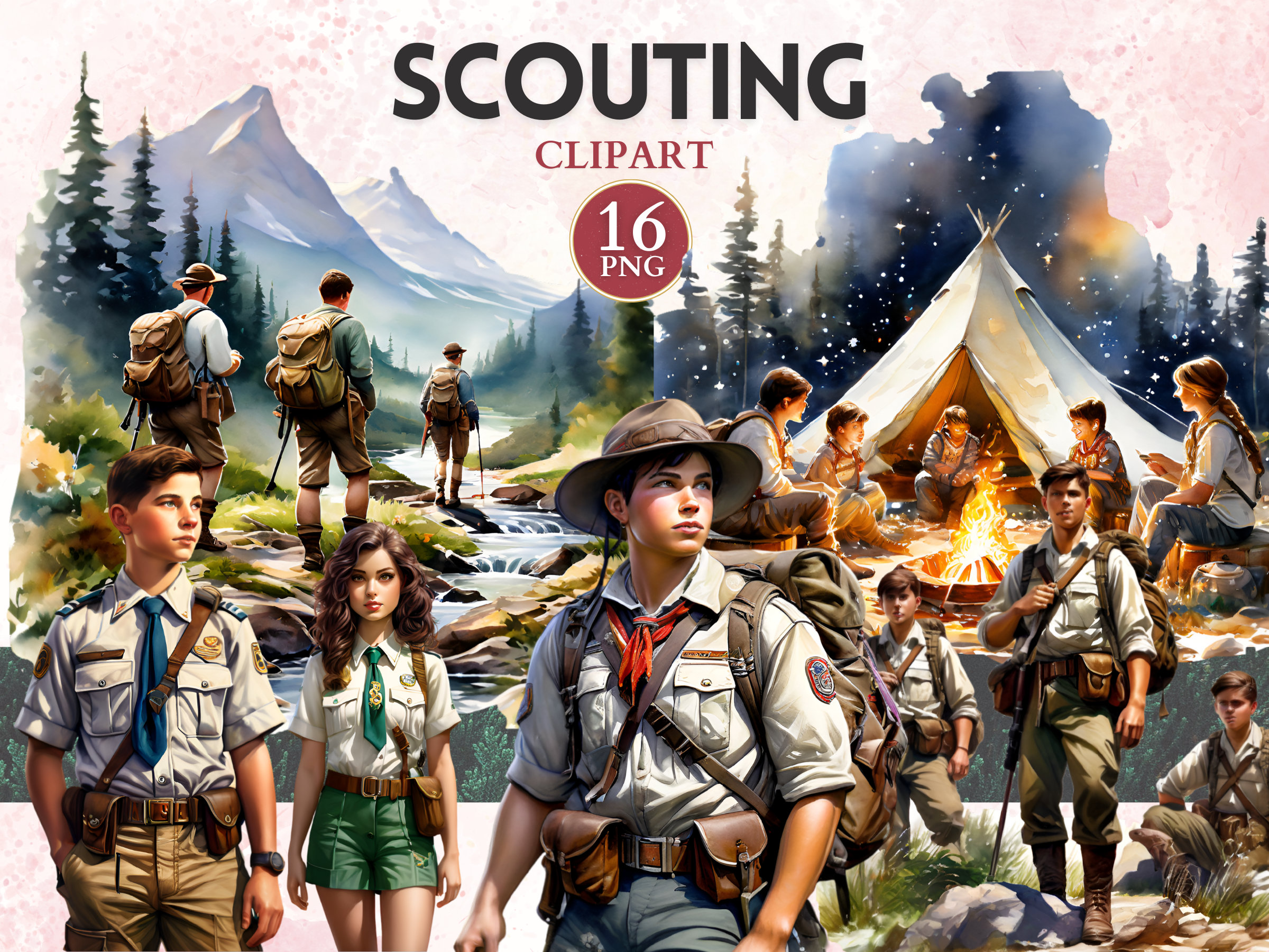 Scouting Clipart, Hiker Clipart, Hiker Png, Hiking Clipart, Explore Png ...