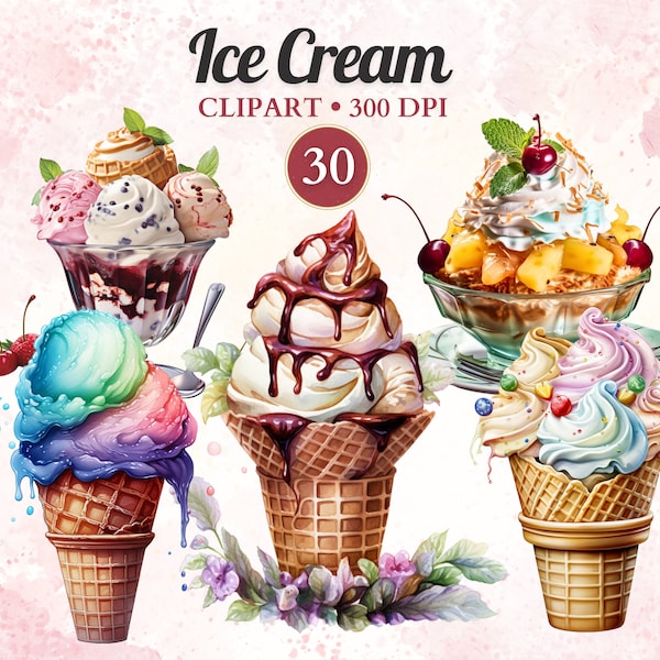 Ice Cream Graphics - Etsy