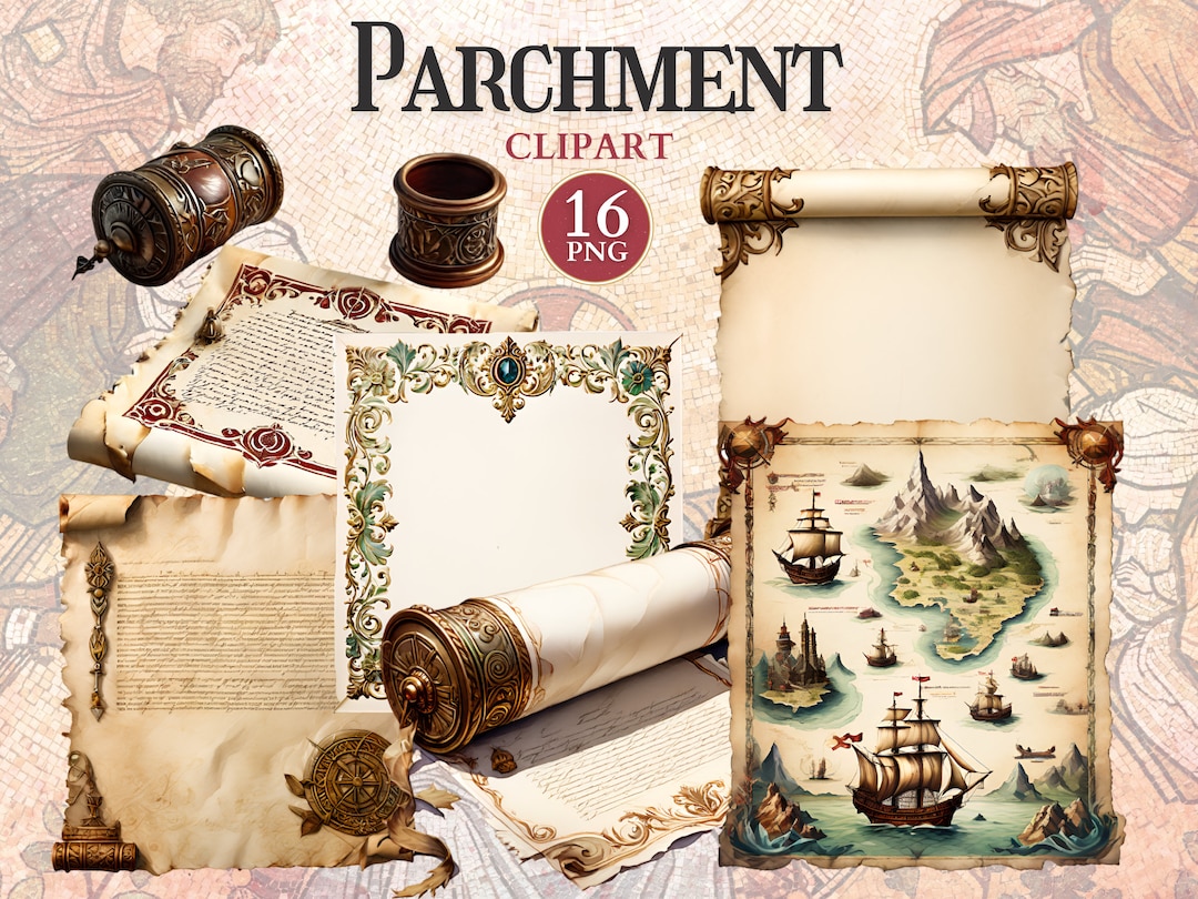 Parchment Clipart, Manuscript Png, Letter Clipart, Scroll Png, Old ...