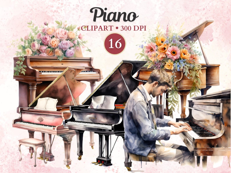 Piano Clipart, Piano Png, Pianist, Grand Piano, Music Clipart, Music ...