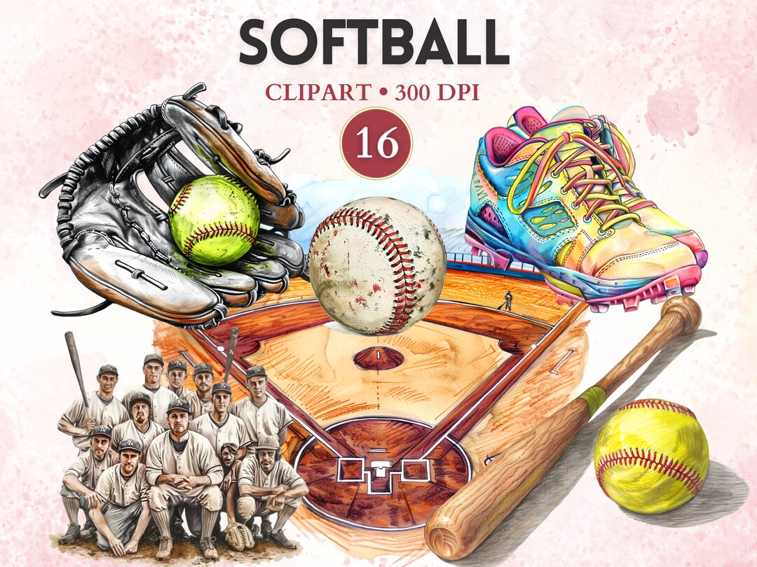 Softball Clipart, Softball Png, Softball Team, Sport Clipart, Sport ...