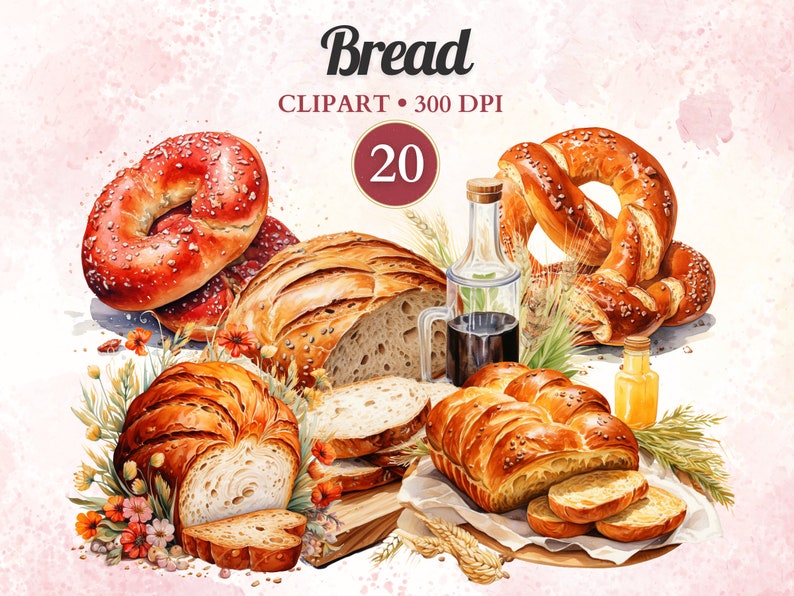 Bread Clipart, Food Clipart, Baguette Png, Bakery Clipart, Bakery Png ...