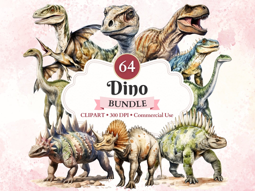 Dino Clipart Bundle, Dinosaur Png, Dino Png, Dinosaur Silhouette ...
