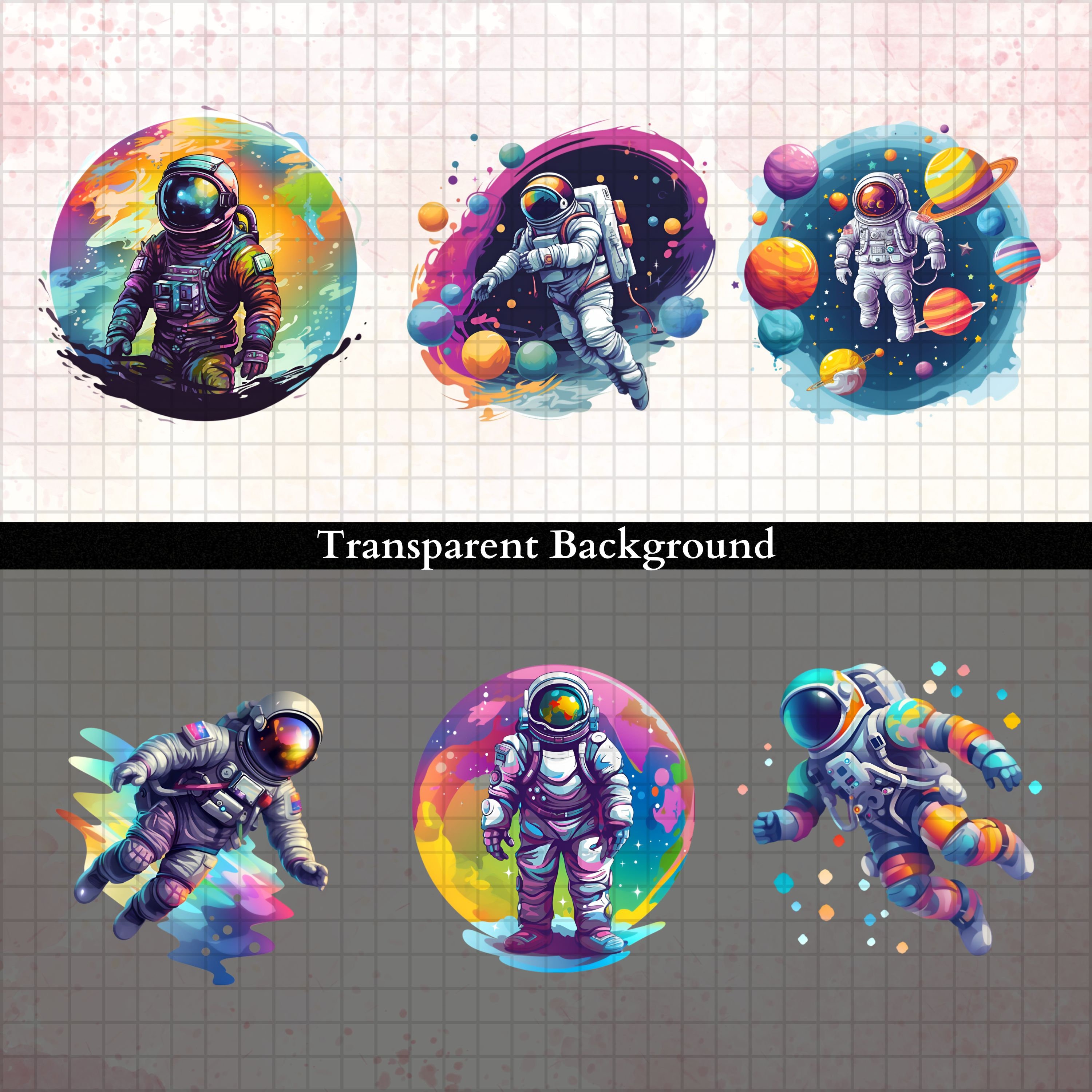 Spaceman Clipart, Pastel, Astronaut, Explorer, Space Clipart, Galaxy ...