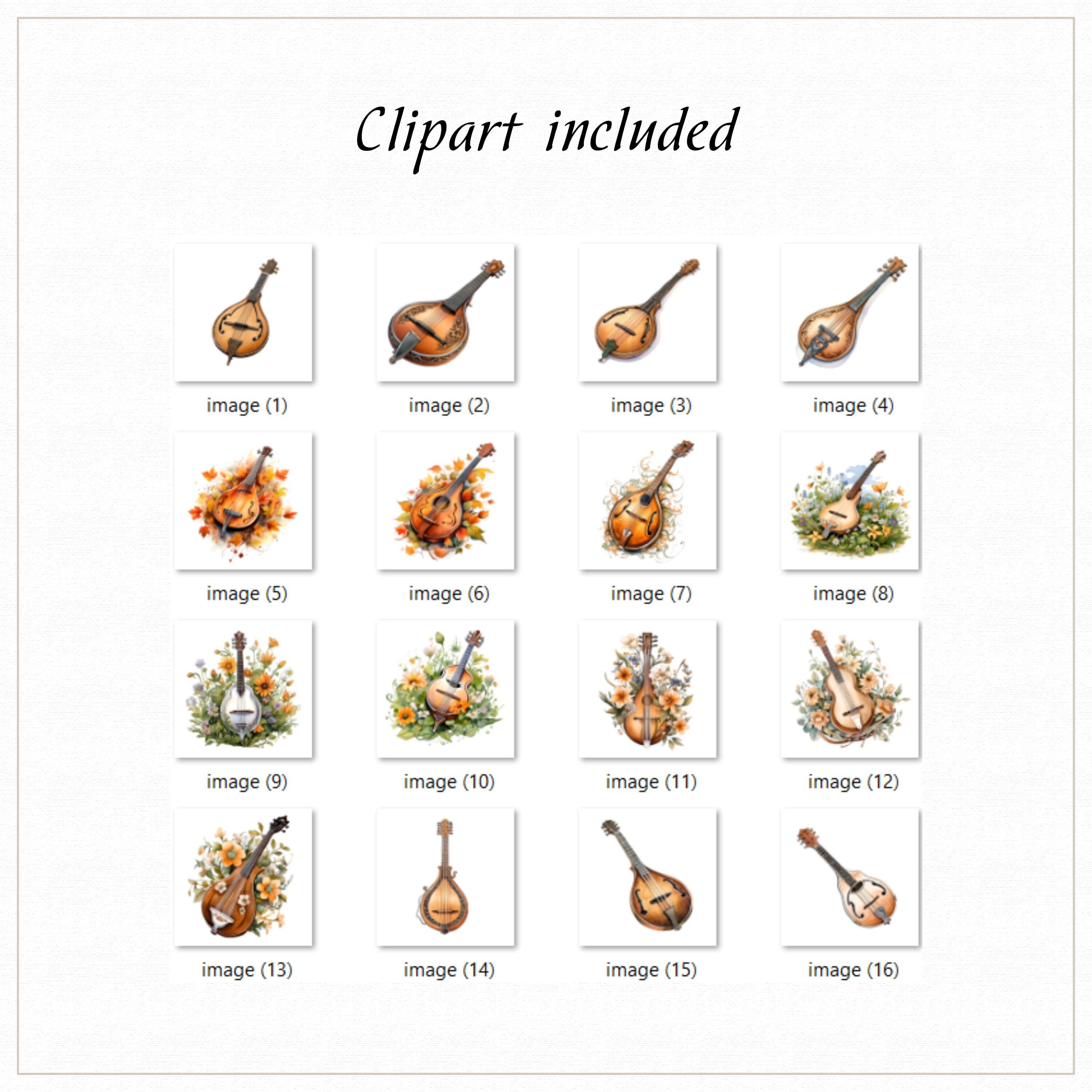 Mandolin Clipart, Mandolin Png, Musician, String Instrument, Musical ...