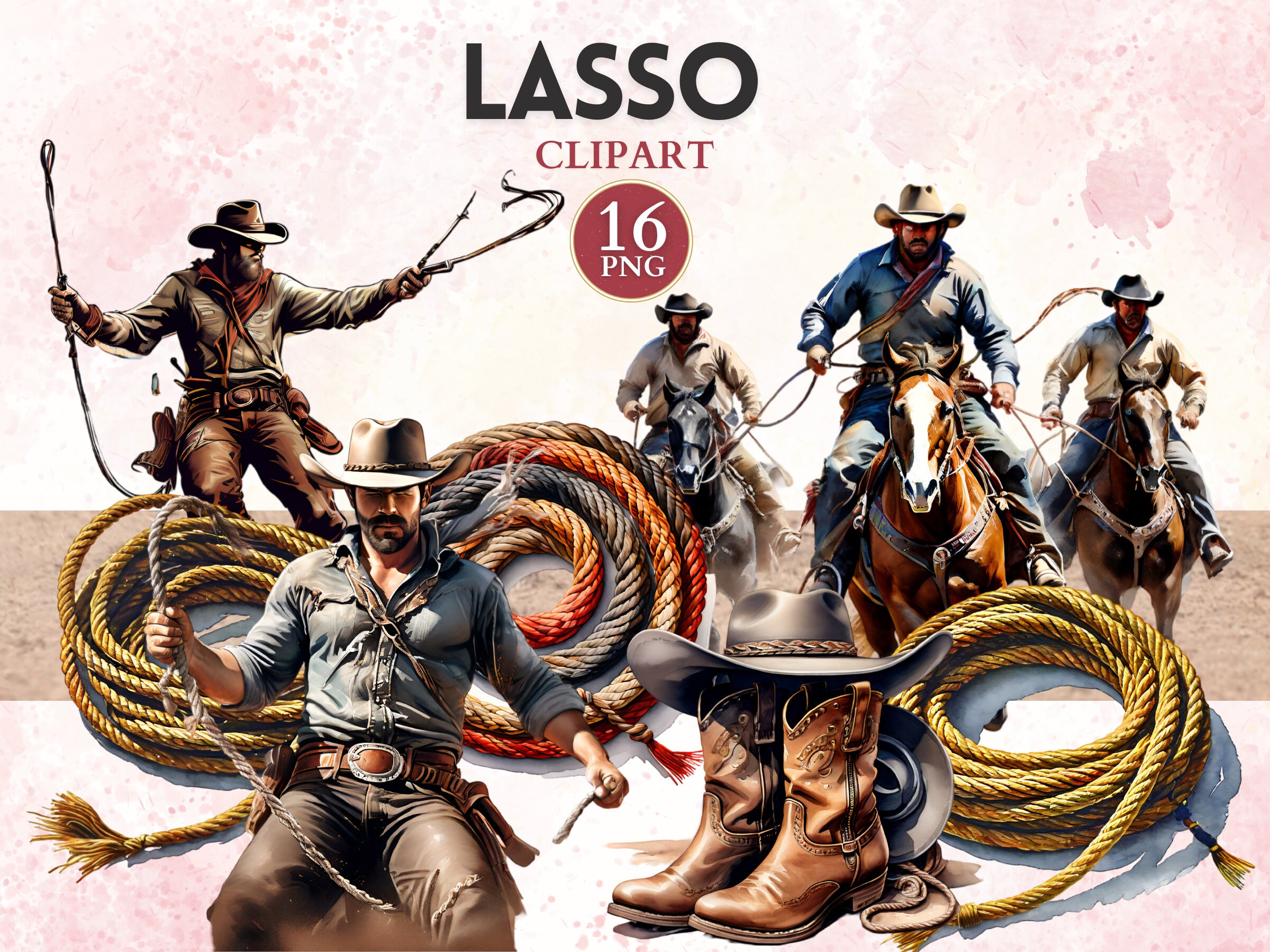 Lasso Clipart, Bull Riding, Rodeo Clipart, Cowboy Vector, Bull Design ...