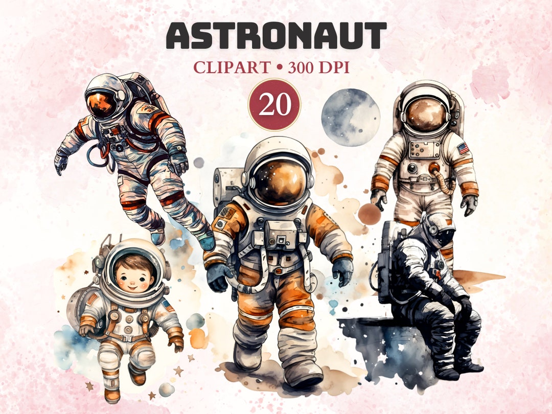 Space Astronaut Clipart, Watercolor, Space, Galaxy Clipart, Universe ...