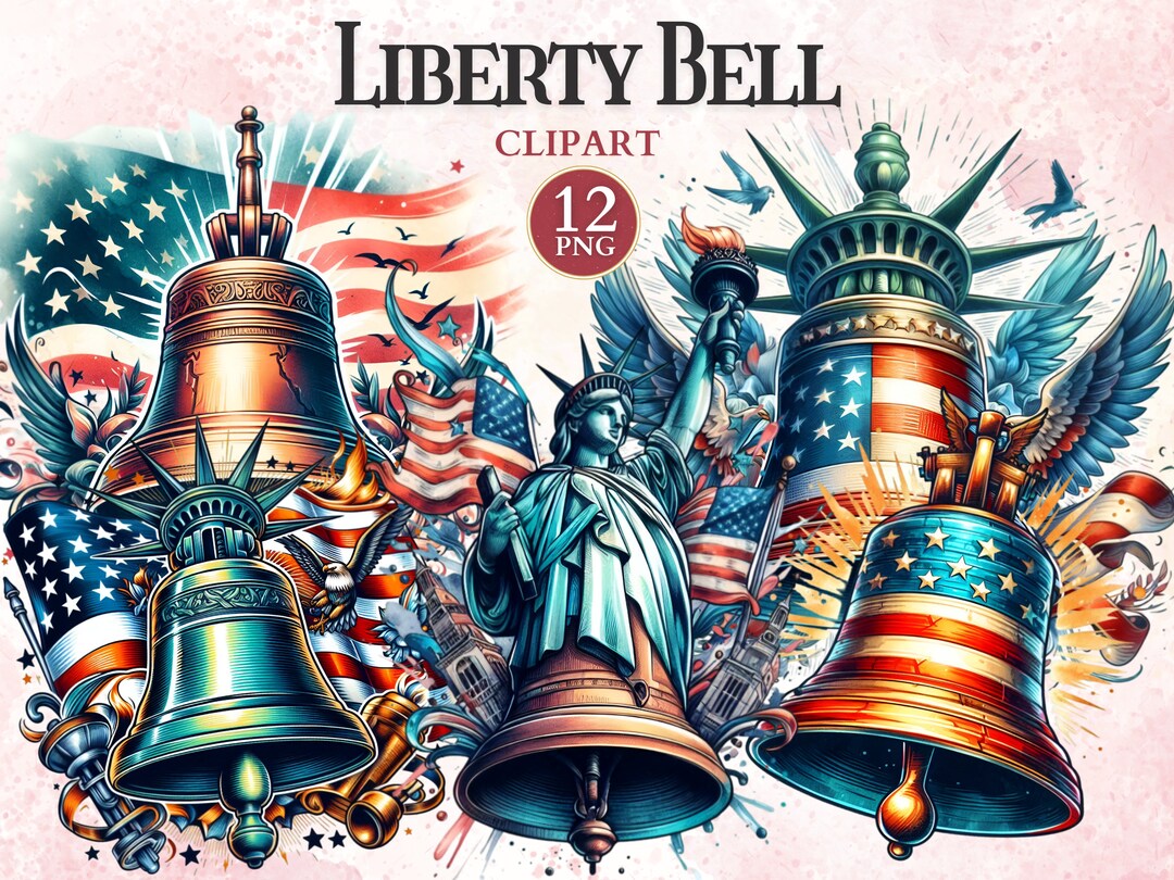 Liberty Bell Clipart, Independence Symbol, Abraham Lincoln, USA Flag ...
