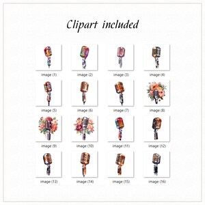 Retro Microphone Clipart, Microphone Png, Audio, Musician, Singer ...