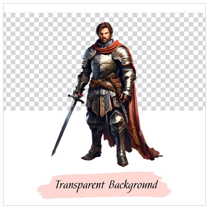 Warrior Clipart Bundle, Knight Clipart, Sword Image, Armor Png ...