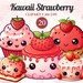 Kawaii Strawberry Food Clipart, Cute Strawberry, Kawaii Fruit ...