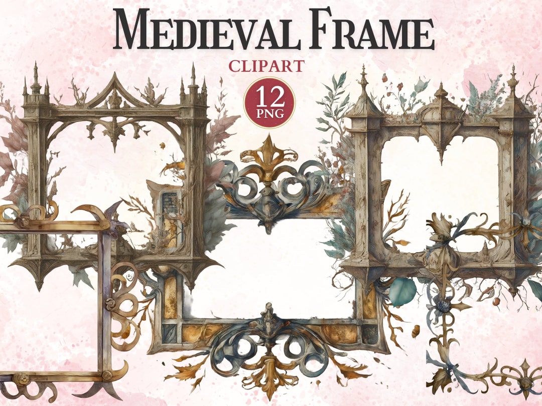 Medieval Frame Clipart, Antique Printable Frames Png to Ornate Picture ...