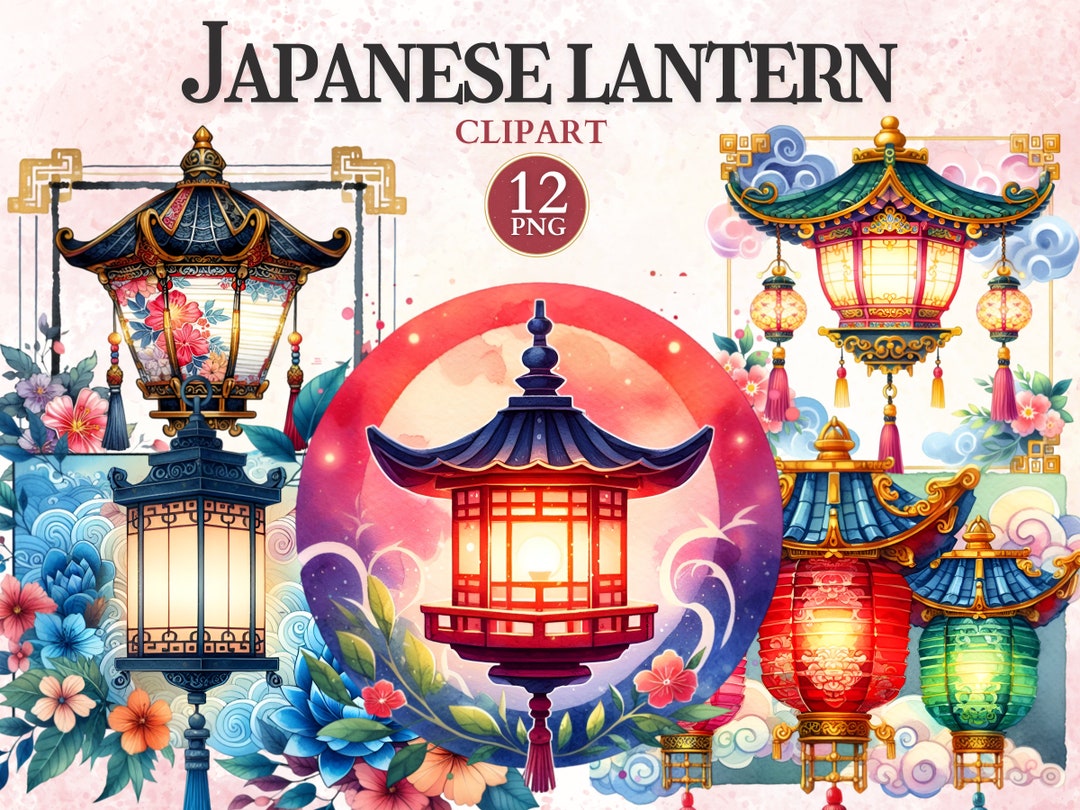 Japanese Lantern Clipart, Asian Sanctuary, Travel Clipart, Japanese ...