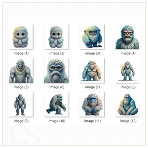Yeti Clipart, Yeti Png, Mythical Creature, Bigfoot Clipart, Sasquatch ...