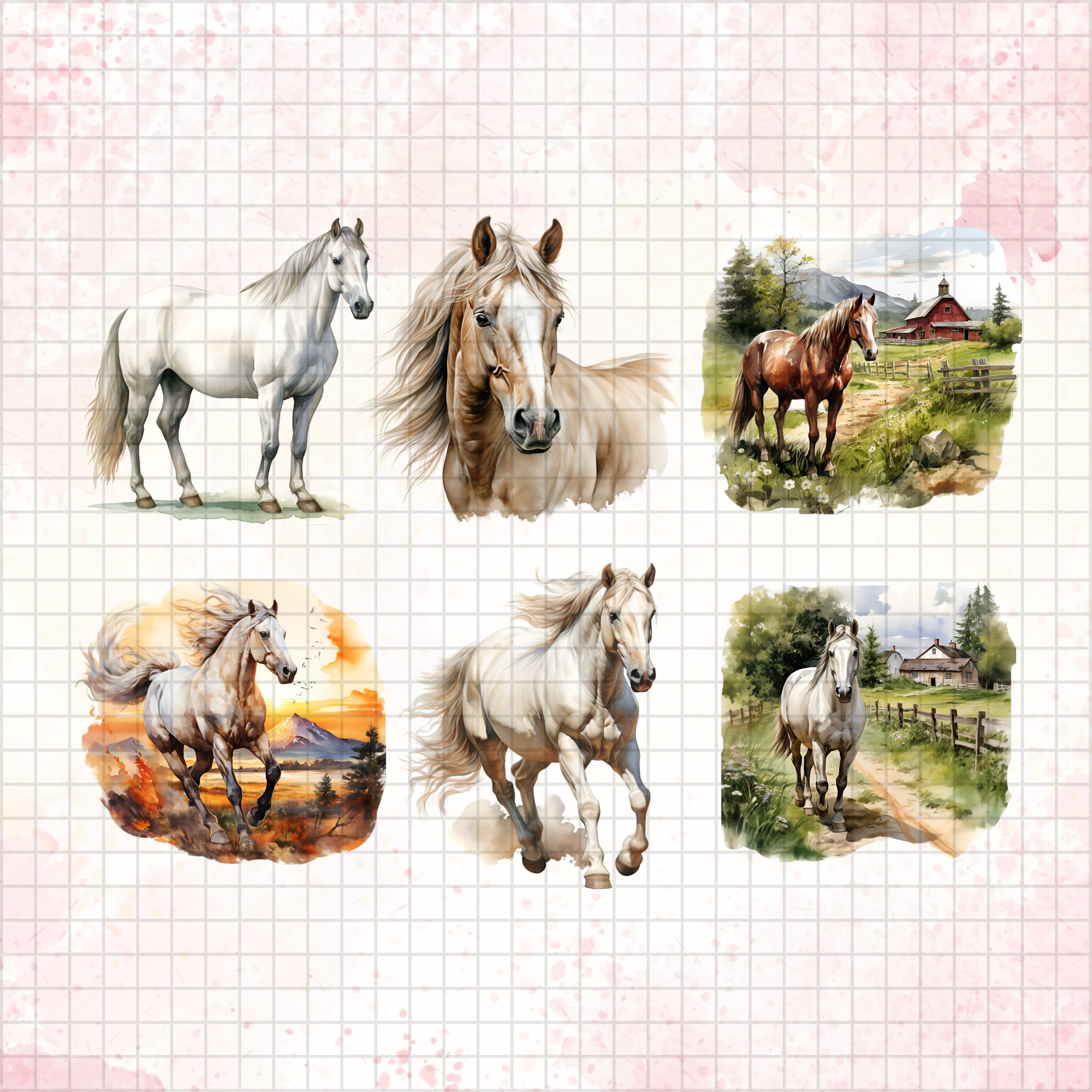 Horse Clipart, Horse Png, Watercolor Png, Farm Animals Clipart ...