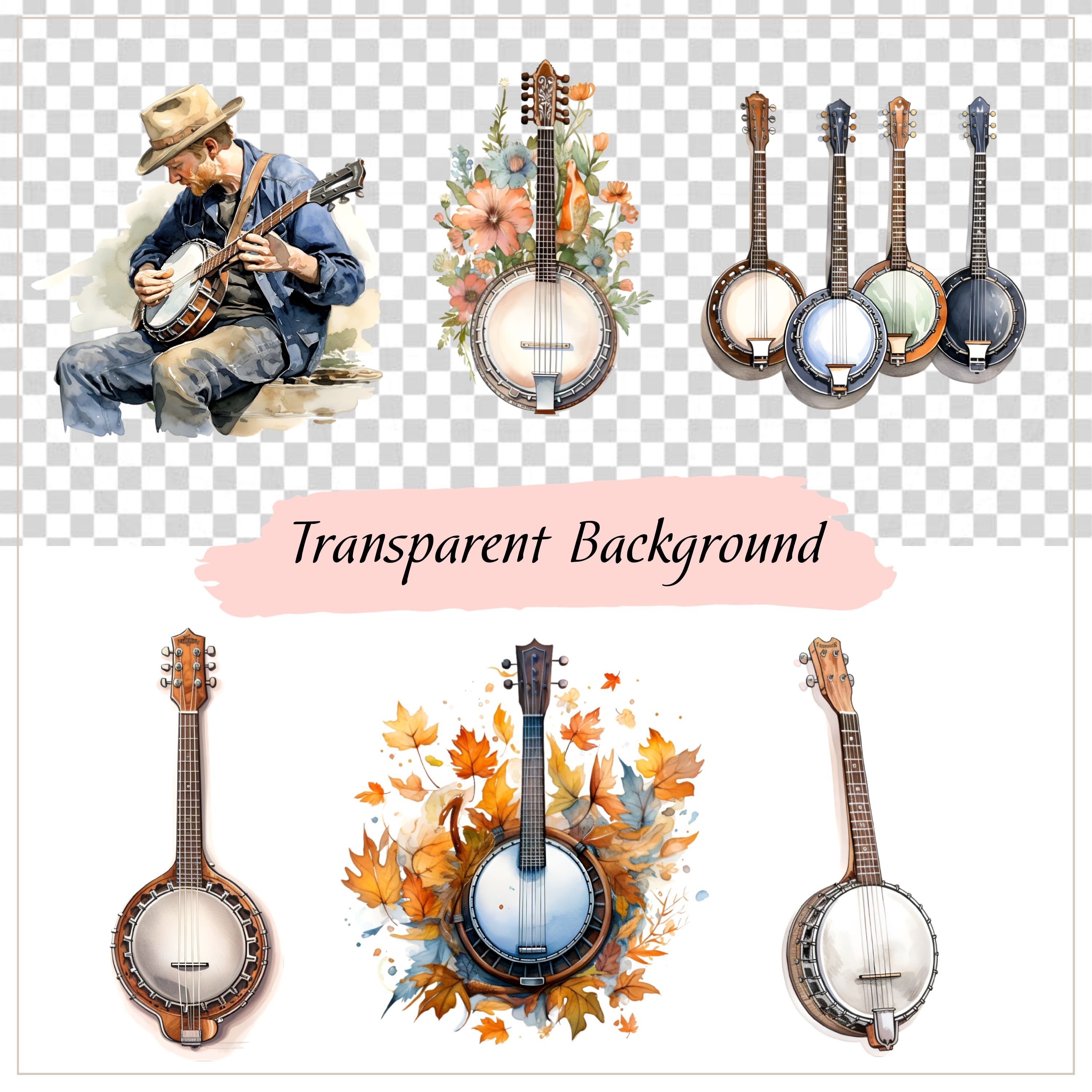 Banjo Clipart, Banjo Png, Musician, String Instrument, Musical ...