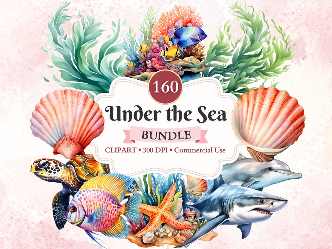 Under the Sea Clipart Bundle, Fish Clipart, Fish Silhouette, Fish ...