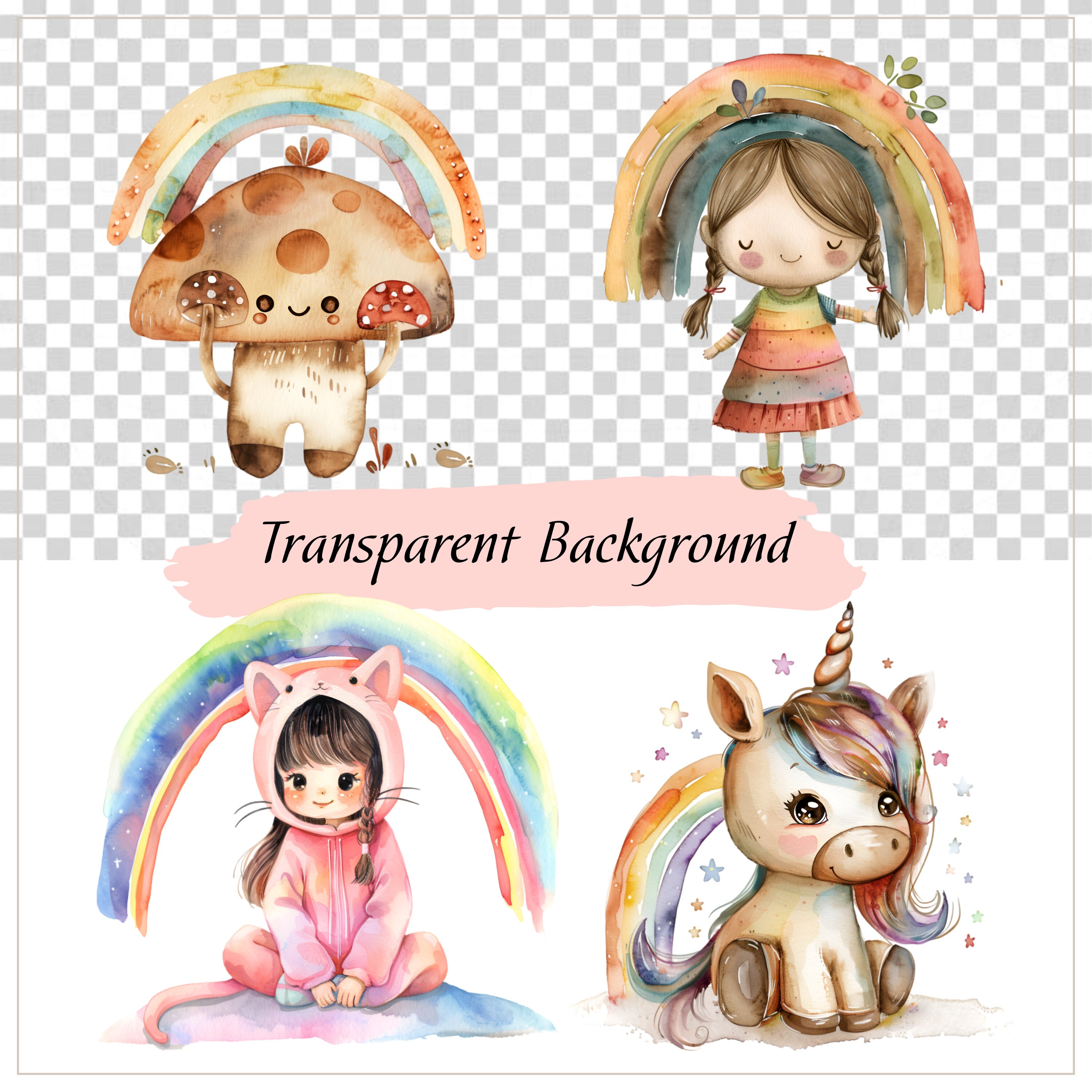 Kawaii Rainbow Clipart, Kawaii Weather, Cute Sun Clipart, Cloud Png ...