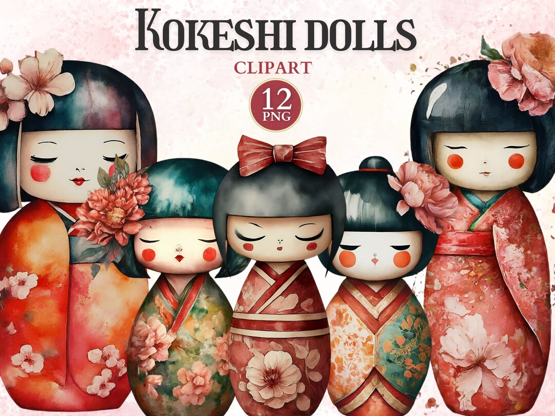 Kokeshi Doll Clipart, Japanese Culture, Japanese Png, Kimono Png ...