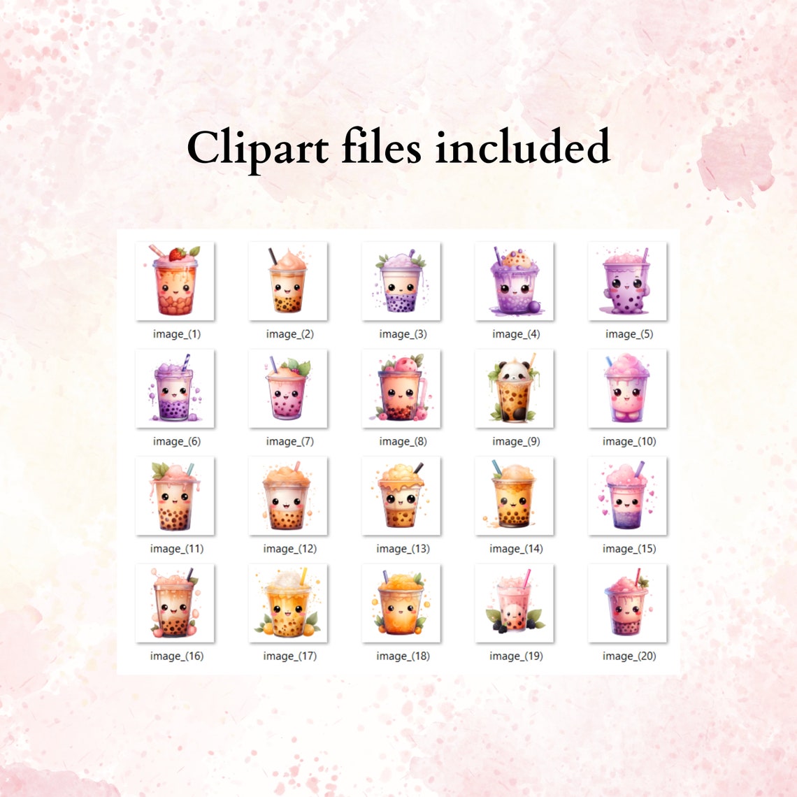 Kawaii Boba Tea Clipart Bubble Tea Png Boba Tea Png Kawaii - Etsy