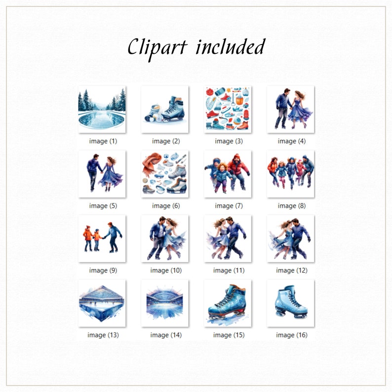 Ice Skating Clipart, Ice Skate Png, Figure Skating, Snow Png, Winter ...