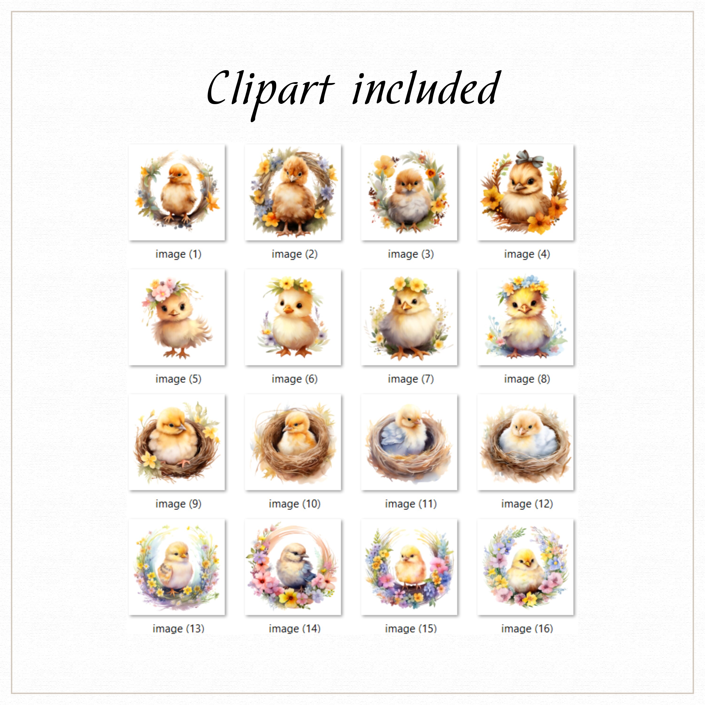 Chick Clipart, Chick Png, Spring Clipart, Watercolor Easter, Easter ...