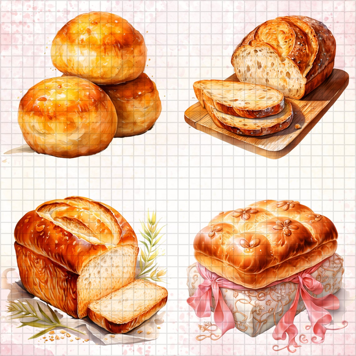 Bread Clipart, Food Clipart, Baguette Png, Bakery Clipart, Bakery Png ...