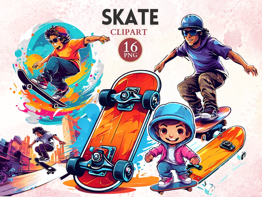 Skate Clipart, Skating Png, Skate Image, Skateboard Clipart, Skater Png ...