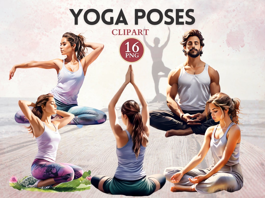 Yoga Poses Clipart, Yoga Png, Mindfulness, Mindful Clipart, Meditation ...