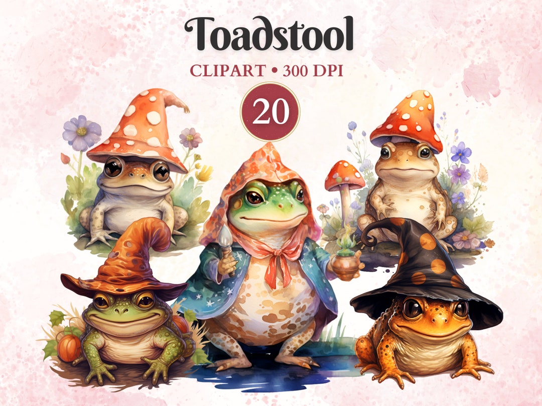 Fairytale Toadstool Clipart, Fairy Toadstool, Vintage Fairytale ...