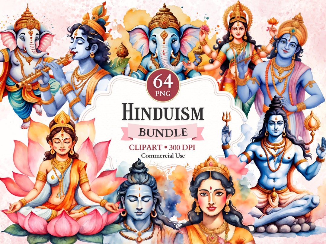 Hinduism Clipart Bundle, Happy Diwali, Hindu Deity, Cosmic Dancer ...