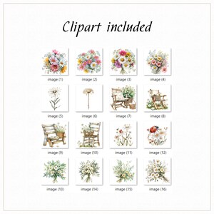 Daisy Flower Clipart, Spring Sublimation, Floral Elements, Flower ...