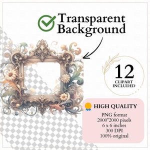 Fantasy Frame Clipart, Whimsical Png, Old Antique Printable Frames Png ...