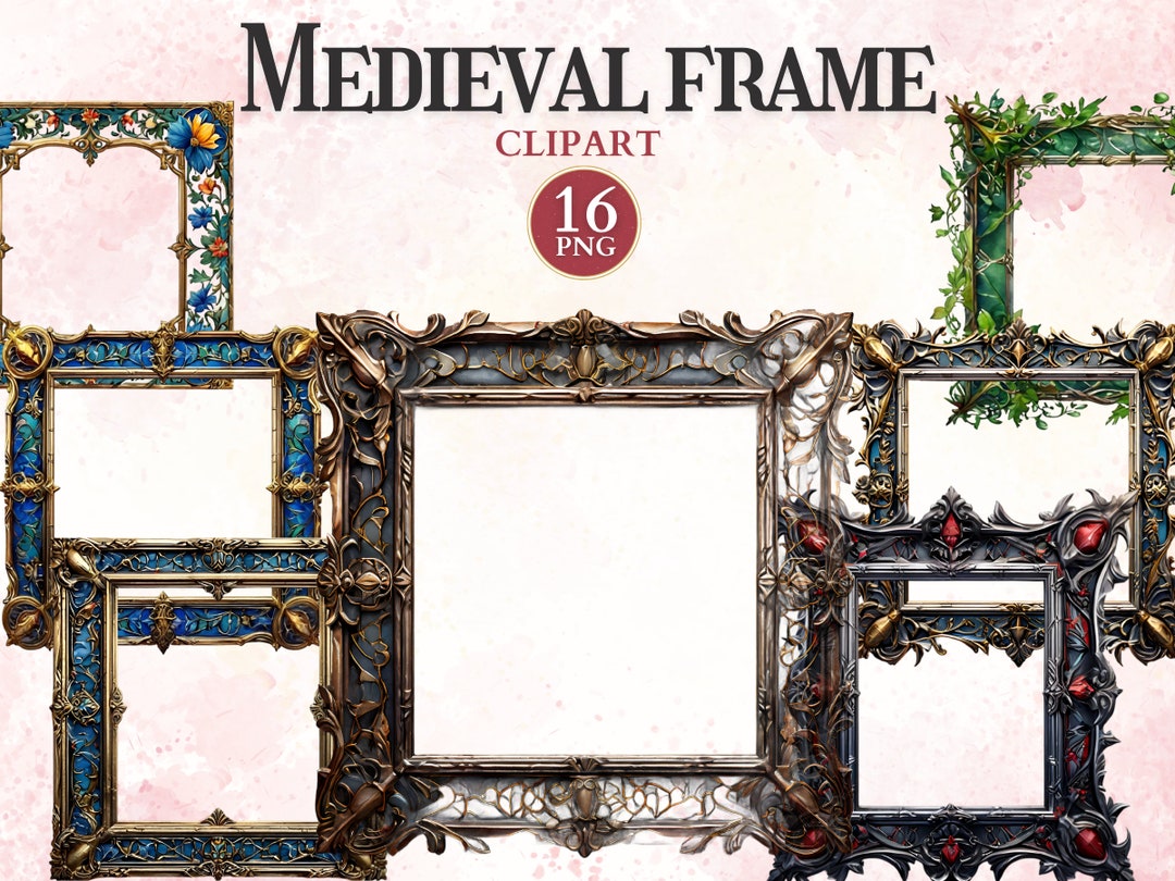 Medieval Frame Clipart, Picture Frame Png, Medieval Artwork, Ancient ...