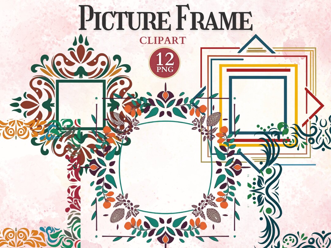 Picture Frame Clipart, Printable Photo Frame Png, Borders Clipart ...