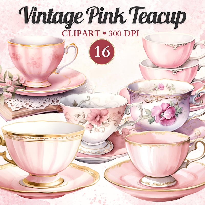 Pink Tea Cups - Etsy