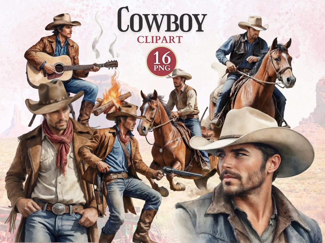 Cowboy Clipart, Western Clipart, Wild West Png, Old West, American West ...