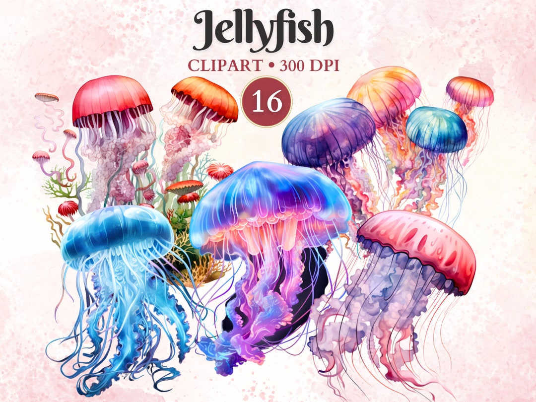 Jellyfish Clipart, Jellyfish Png, Fish Clipart, Fish Silhouette, Fish ...