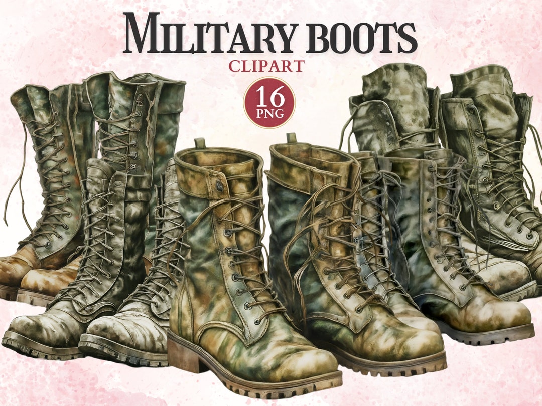 Military Boots Clipart, Combat Boots, Military Clipart, Soldier Png ...
