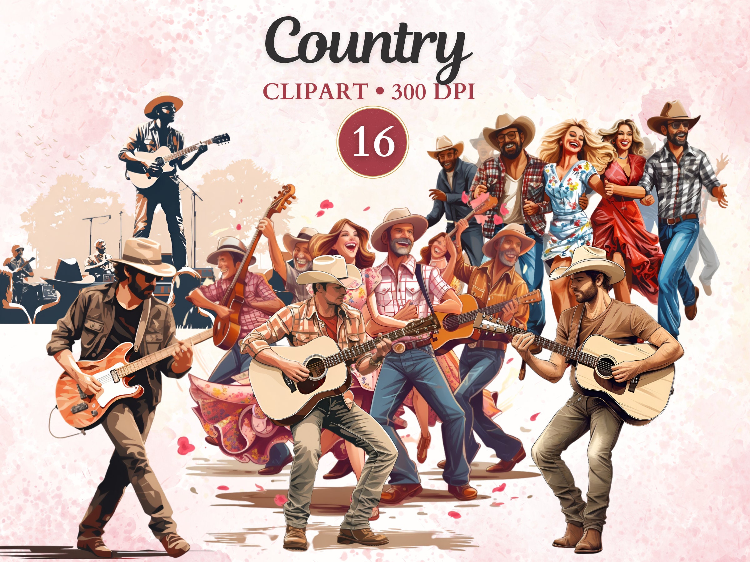 Clipart De Musique Country Country Music Vektorgrafiken, Cliparts Und