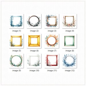 Watercolor Frame Clipart, Printable Wooden Frames Png, Picture Ornament ...