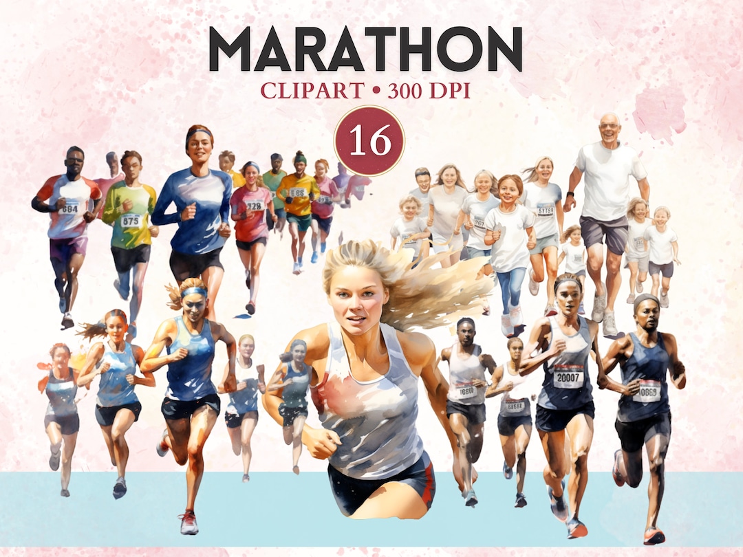 Marathon Clipart, Marathon Png, Running Png, Runner Clipart, Athlete ...