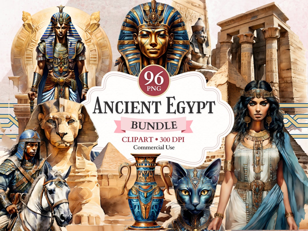 Ancient Egypt Clipart Bundle, Pharaoh Clipart, Cleopatra Image ...