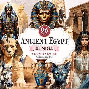 Ancient Egypt Clipart Bundle, Pharaoh Clipart, Cleopatra Image ...