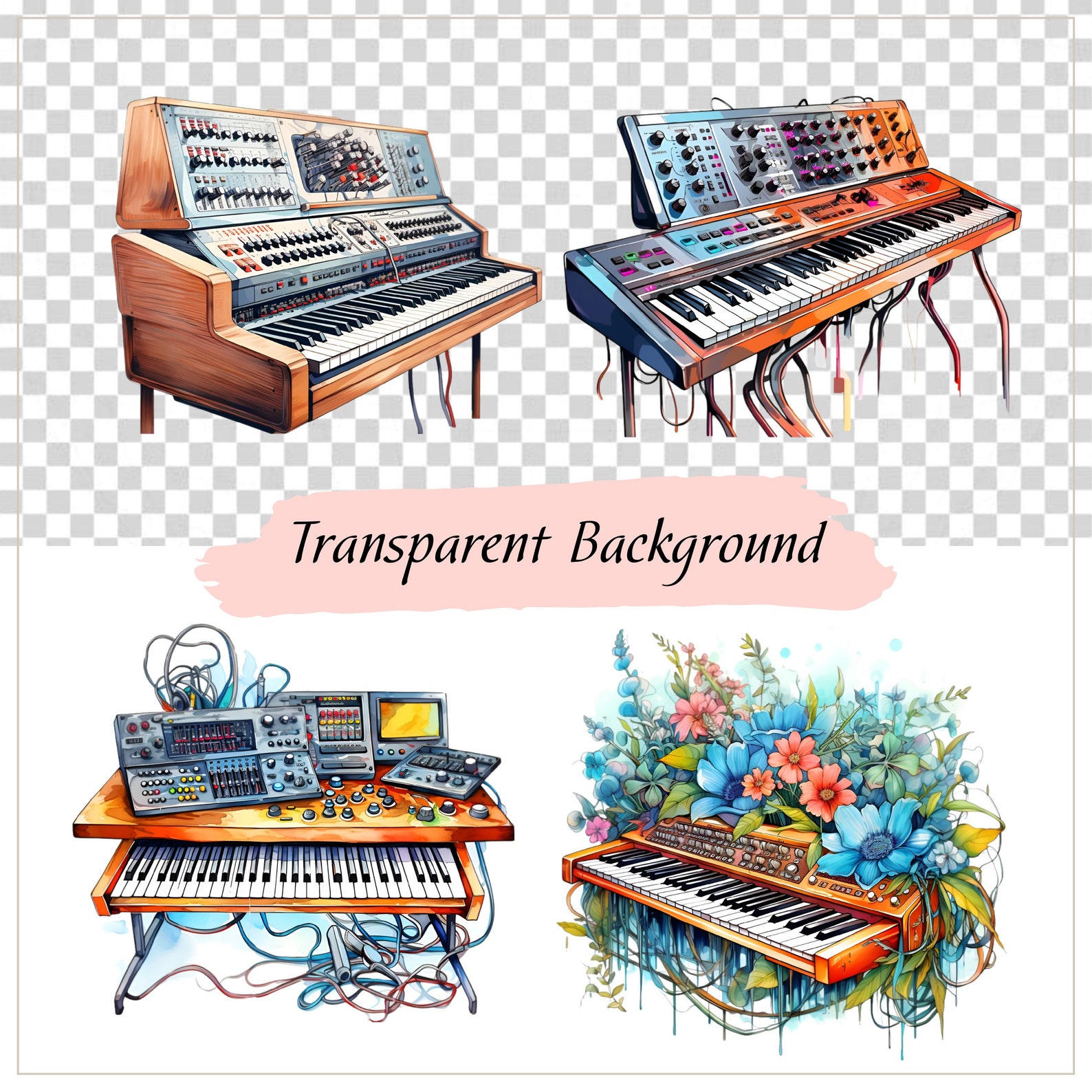 Synthesizer Clipart, Synthesizer Png, Audio, Sound, DJ, Recording ...
